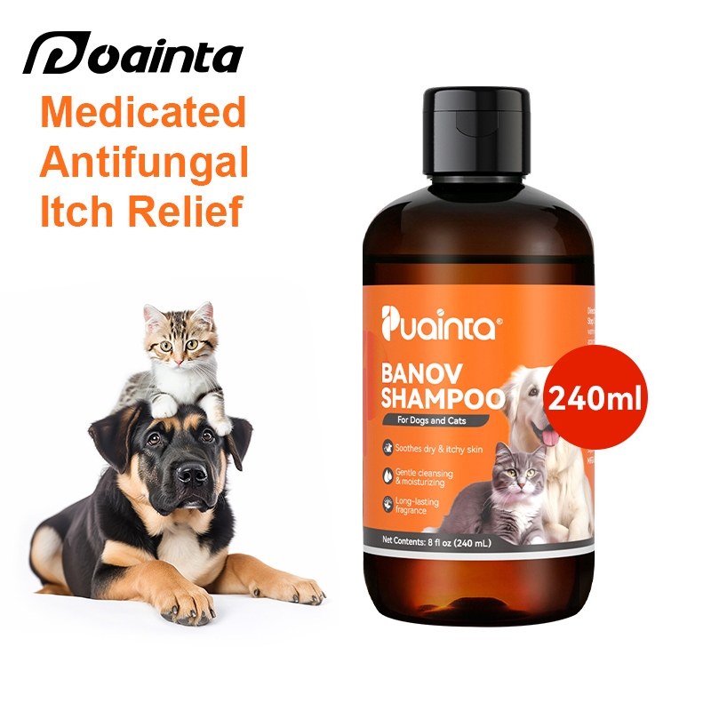 PUAINTA Antifungal Medicated Shampoo for Dog And Cat Skin Disease Anti ...