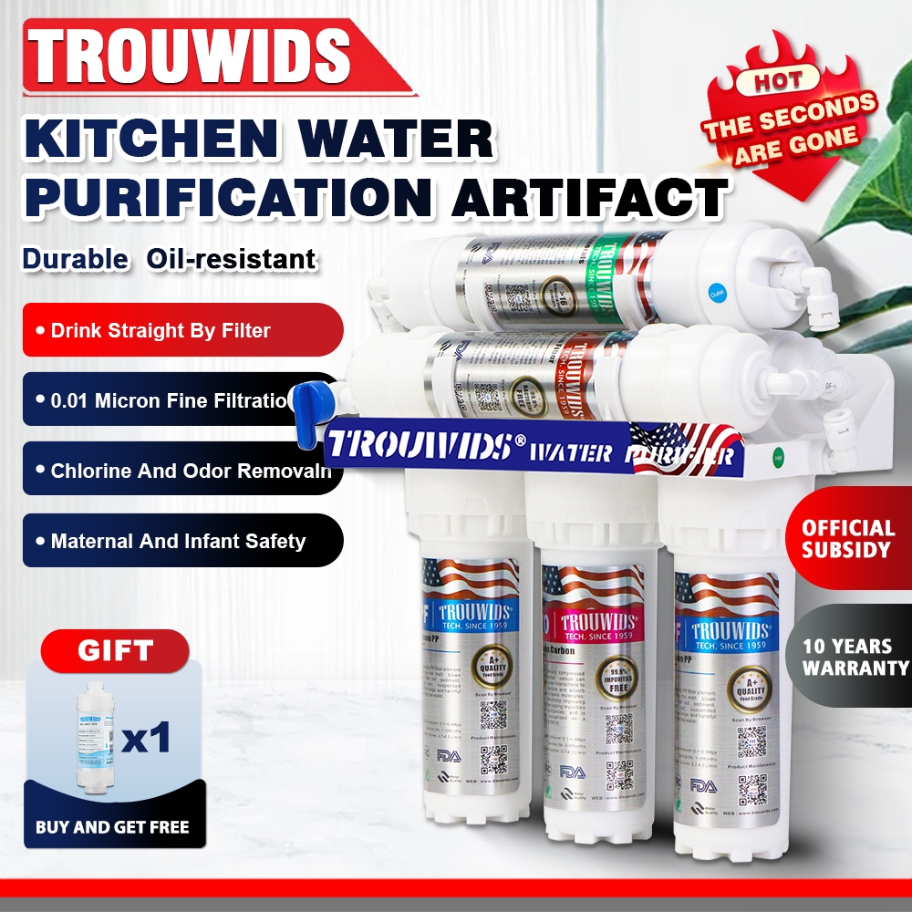 TROUWIDS 0.01 Micron Water Filter Purifier Alkaline Water Purifier For ...