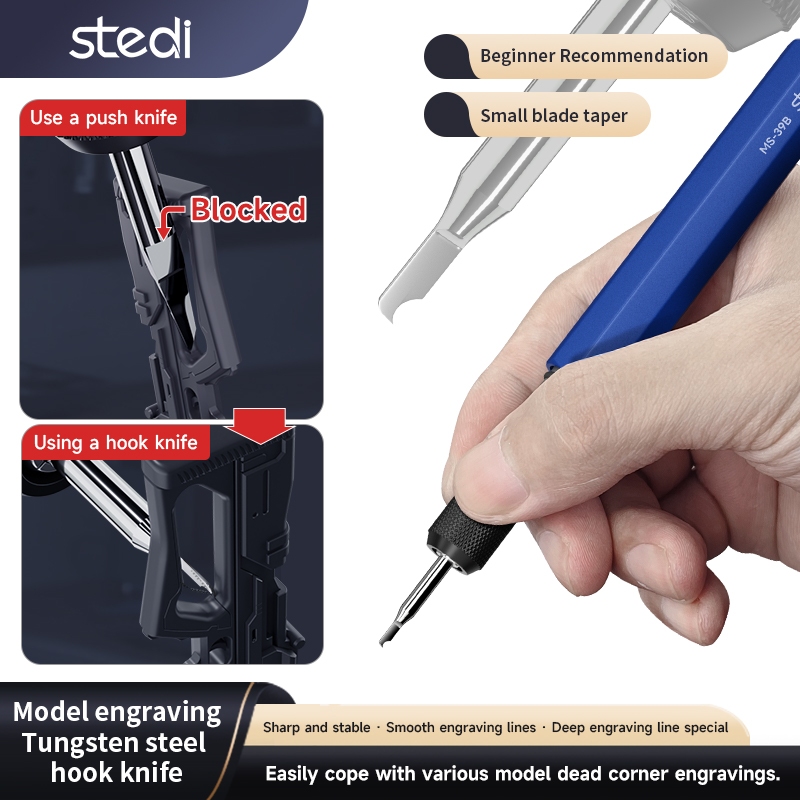stedi Eagle-Beak Hook Knife Plastic Model Modification Tool Military ...