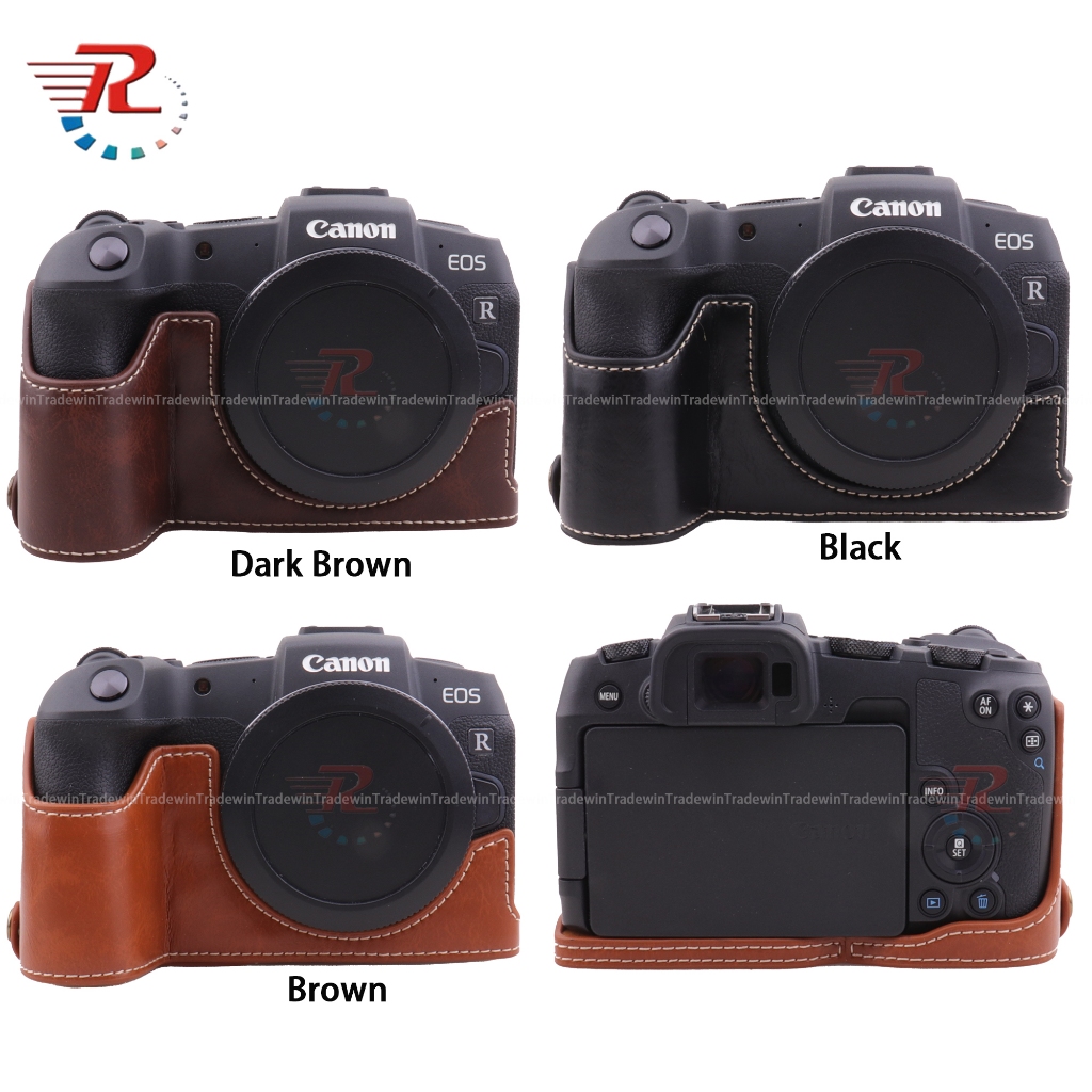 Leather Camera Half Case Cover Bag For Canon EOS R8 Cameras | Shopee ...