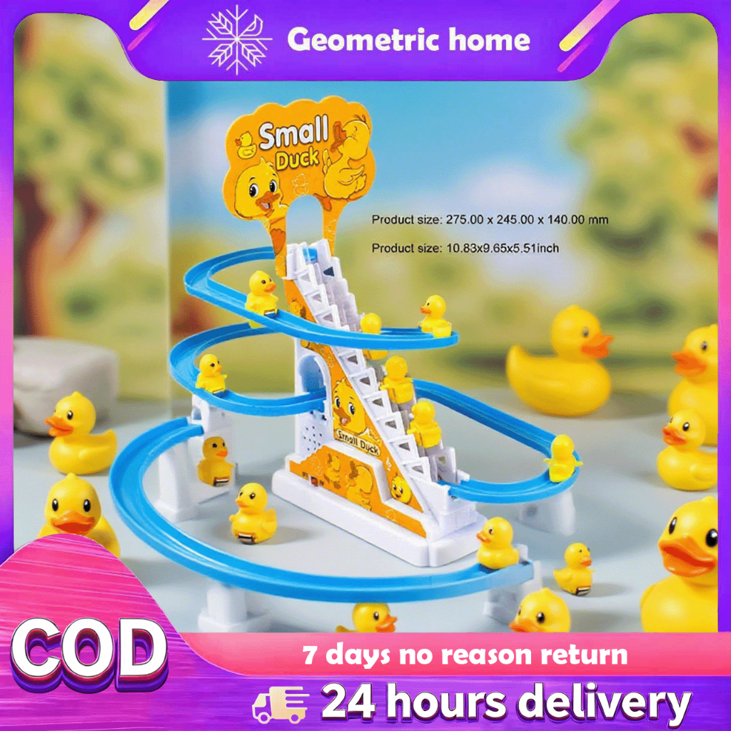 Geometric Home Duck Climbing Stair Toy with Lights and Music Child-safe ...