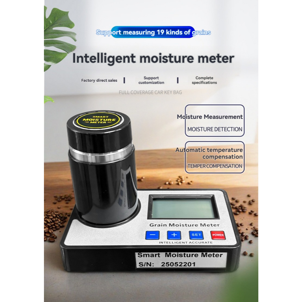Grain Moisture Meter For 19 Kinds Grains Smart Moisture Tester Coffee ...