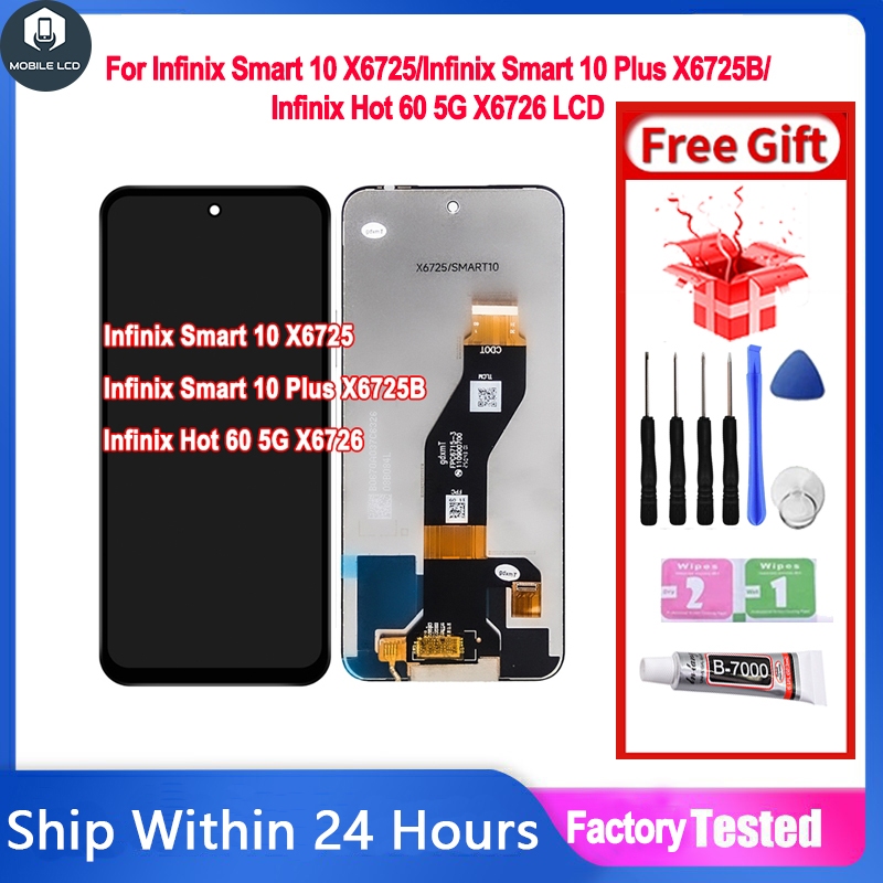 Original LCD For Infinix Smart 10 X6725/Infinix Smart 10 Plus X6725B ...