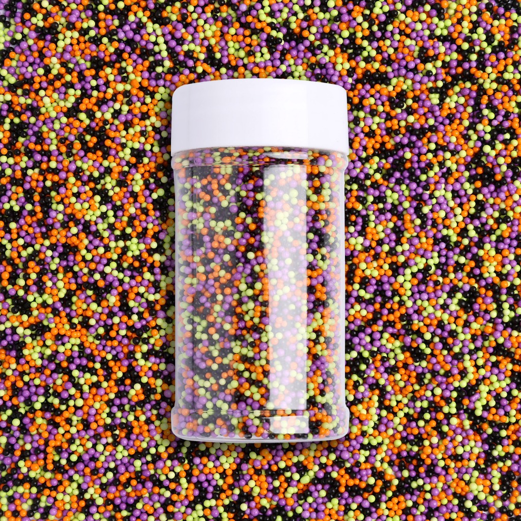 Halloween Edible Sprinkles Mix - Nonpareils, Mini Pearl Sprinkles in ...
