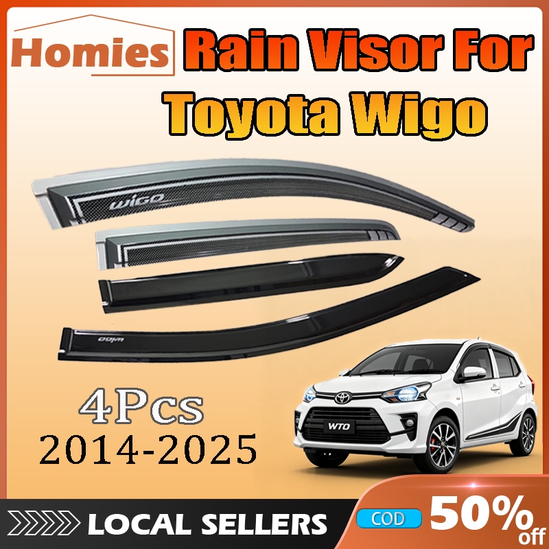Rain Visors For TOYOTA Wigo 2014-2025 Door Visor Rain Guard Window ...