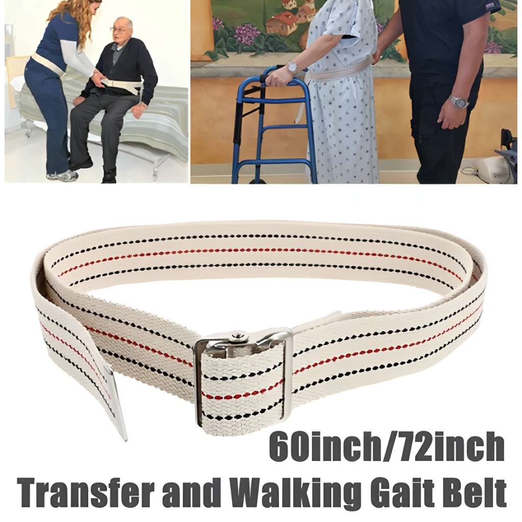 60"/72" Patient Transfer and Walking Gait Belt Standing Assist Safety ...