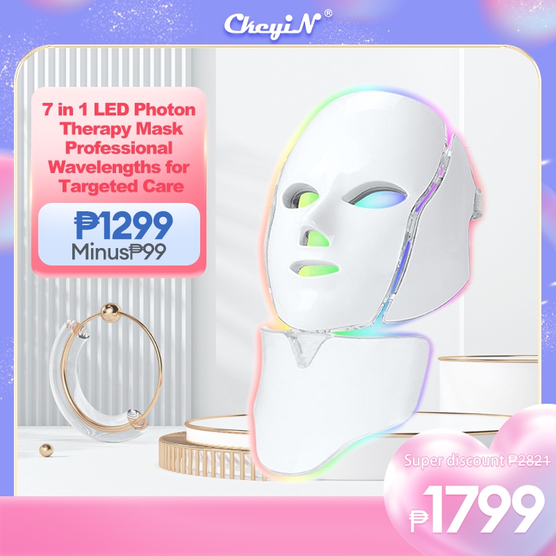 CkeyiN LED Face Masks PDT Photon Skin Beauty Therapy 7 Colors Light ...