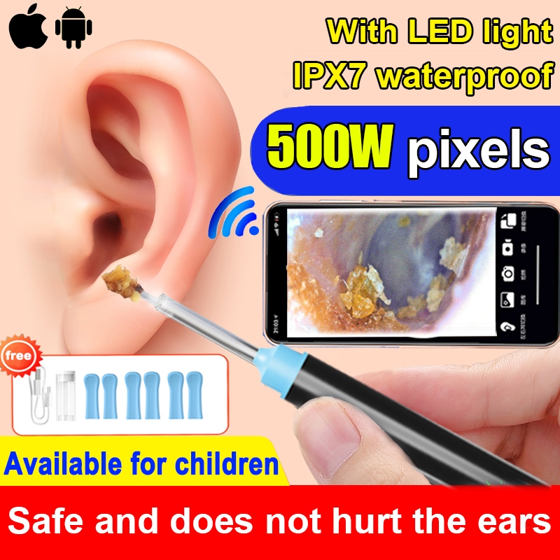 Wireless Smart Visual Ear Cleaner Otoscope Earwax Removal Tool with ...