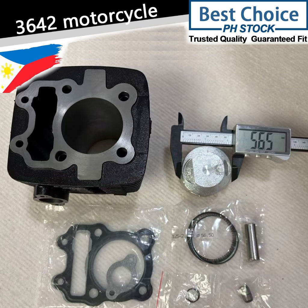 56.5mm bajaj ct100 big bore cylinder block with piston set plug and ...