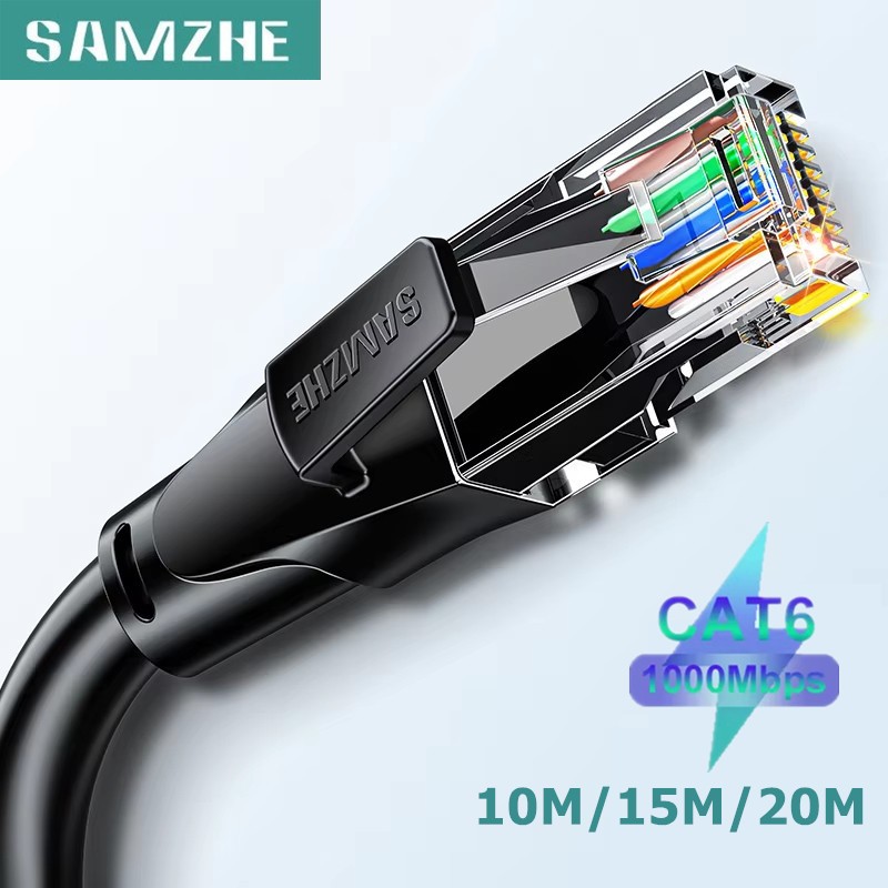 SAMZHE Cat6 Ethernet Patch Cable Gigabit RJ45 Network Wire LAN Cable ...