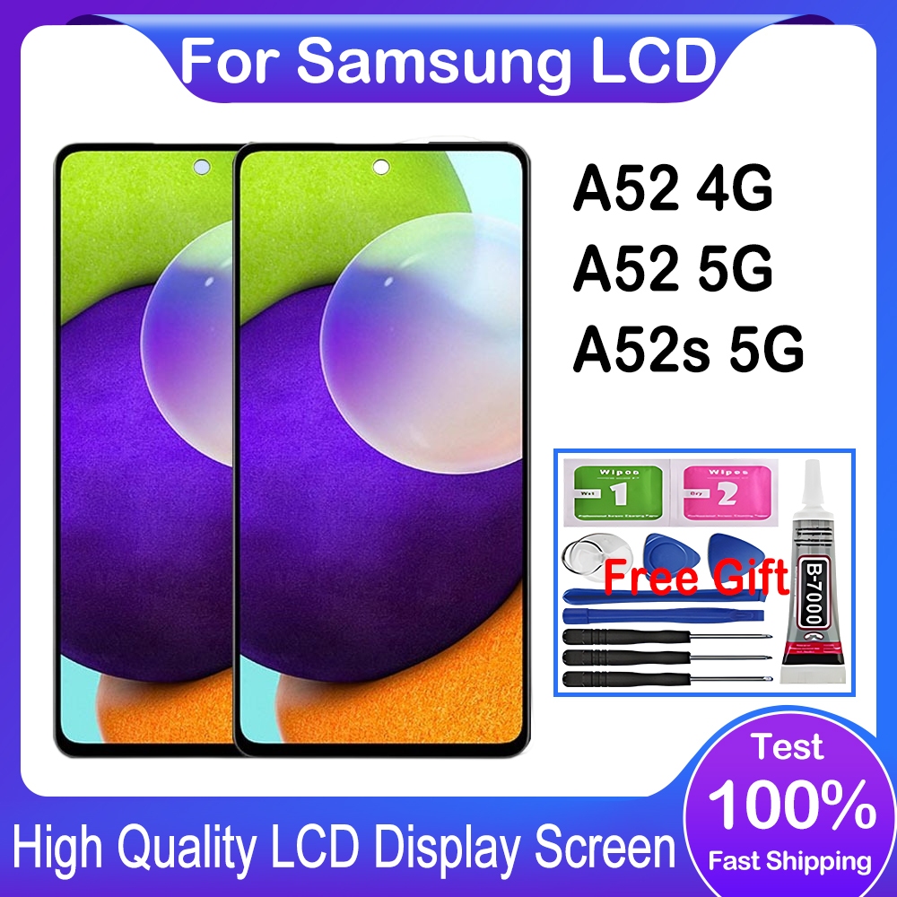 For AMOLED Samsung Galaxy A52 4G 5G A52s 5G LCD Display Touch Screen ...