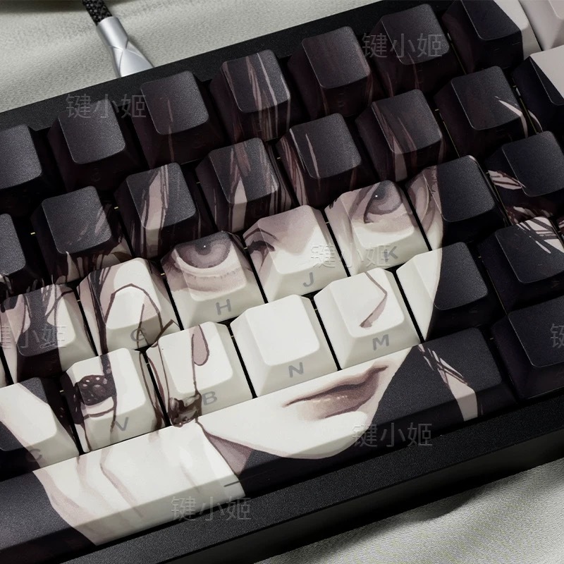 82 Keys Makima Anime Keycaps Translucent Key Cap PBT Keycap Chreey ...