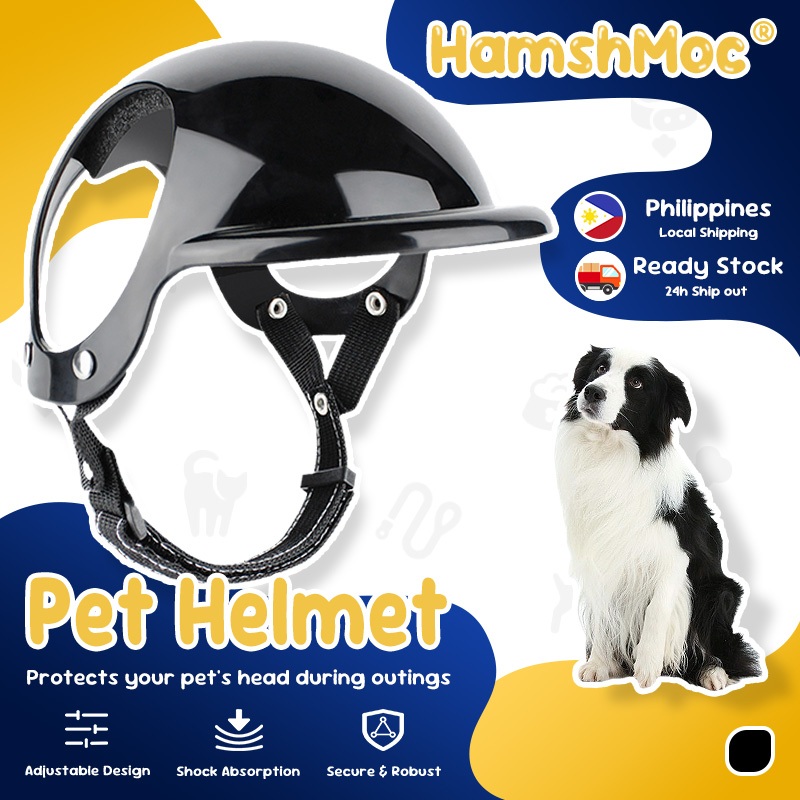 HamshMoc Motorcycle Dog Helmet Multi-sport Dog Hard Hat with Adjustable ...