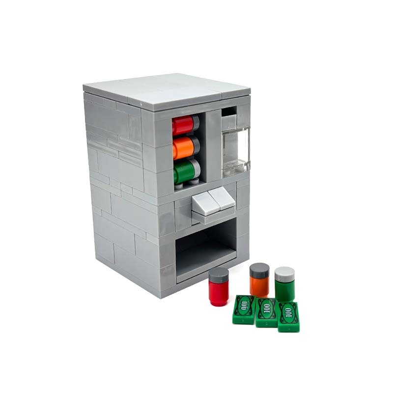 MOC Drink Vending Machine Coin-operated Bricks DIY Building Blocks Kids ...