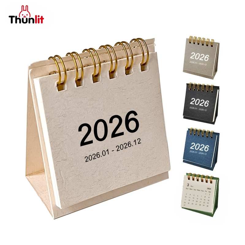 Thunlit Mini Calendar 2026 Creative Minimalist Small Cute Desk Calendar ...