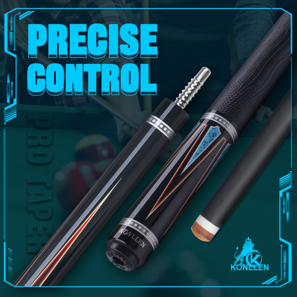 KONLLEN Carbon Fiber Pool Cue Stick Pro Taper 58-inch Professional Pool ...