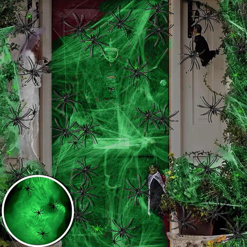1pc Spider Webs Halloween Decorations Super Stretch DIY Mega Cobwebs ...