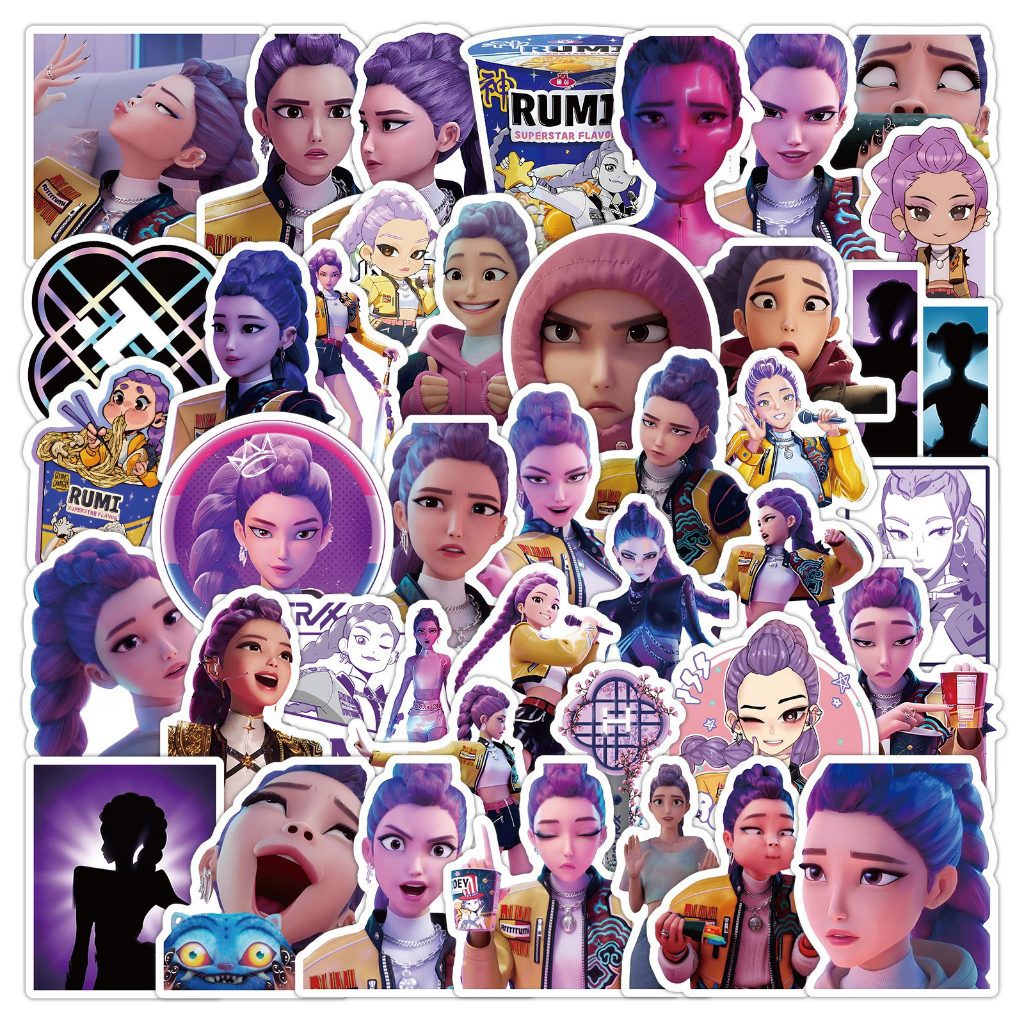 51PCS Cute Rumi KPop Demon Hunters Stickers For Kids Cartoon Decals ...