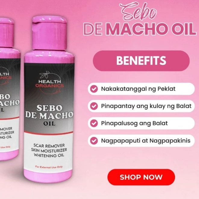 Buy 1 take 1 100% SEBO DE MACHO WHITENING OIL | Shopee Philippines