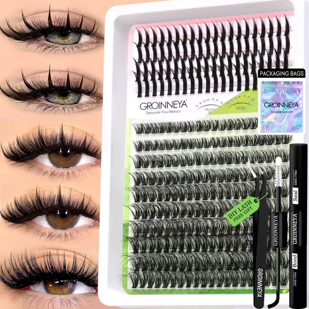Lash Clusters Kit Lash Spikes Eyelash Clusters Volume Individual Lashes ...