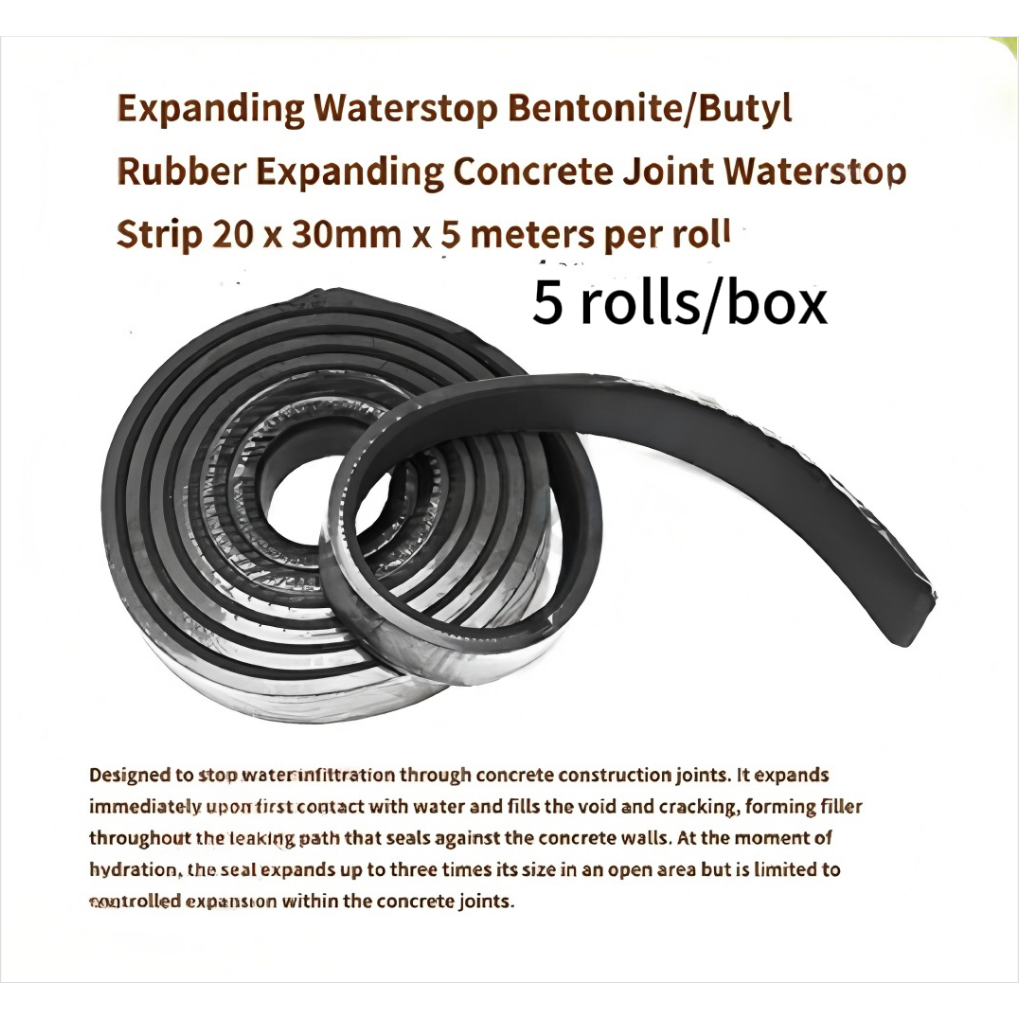 [Local Shipment] Expandable Waterstop Strip Concrete Joints Bentonite ...