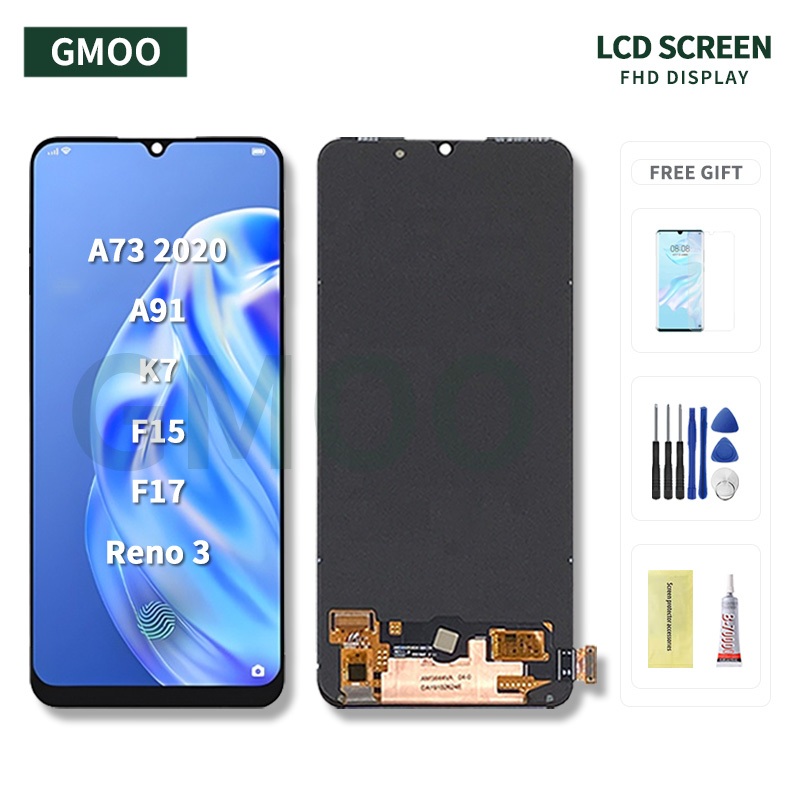 For Oppo Reno 3 F15 F17 K7 A73 2020 A91 LCD Screen Replacement FHD ...