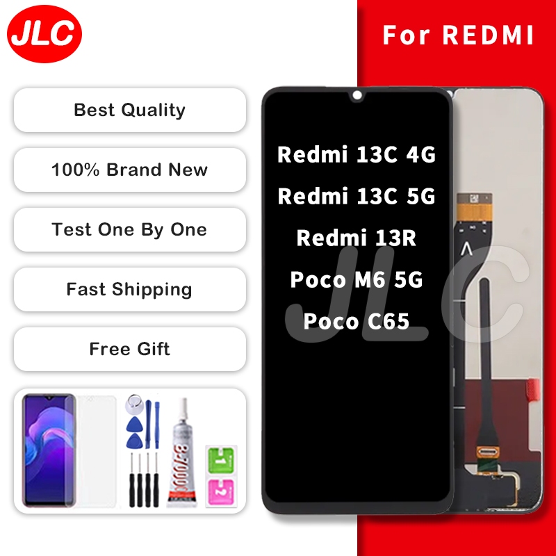 For Xiaomi Redmi 13C 4G/Redmi 13C 5G/Redmi 13R/Poco M6 5G/Poco C65 Lcd Touch Screen Digitizer ...