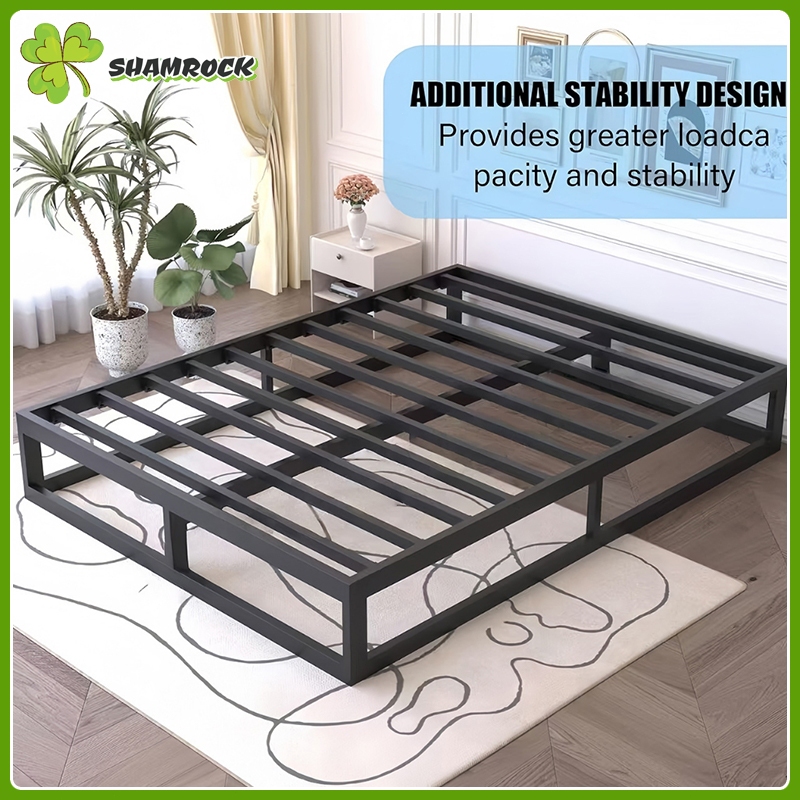 Queen Size Bed Frame Queen / King Platform Bed Frame Metal Bedframe ...