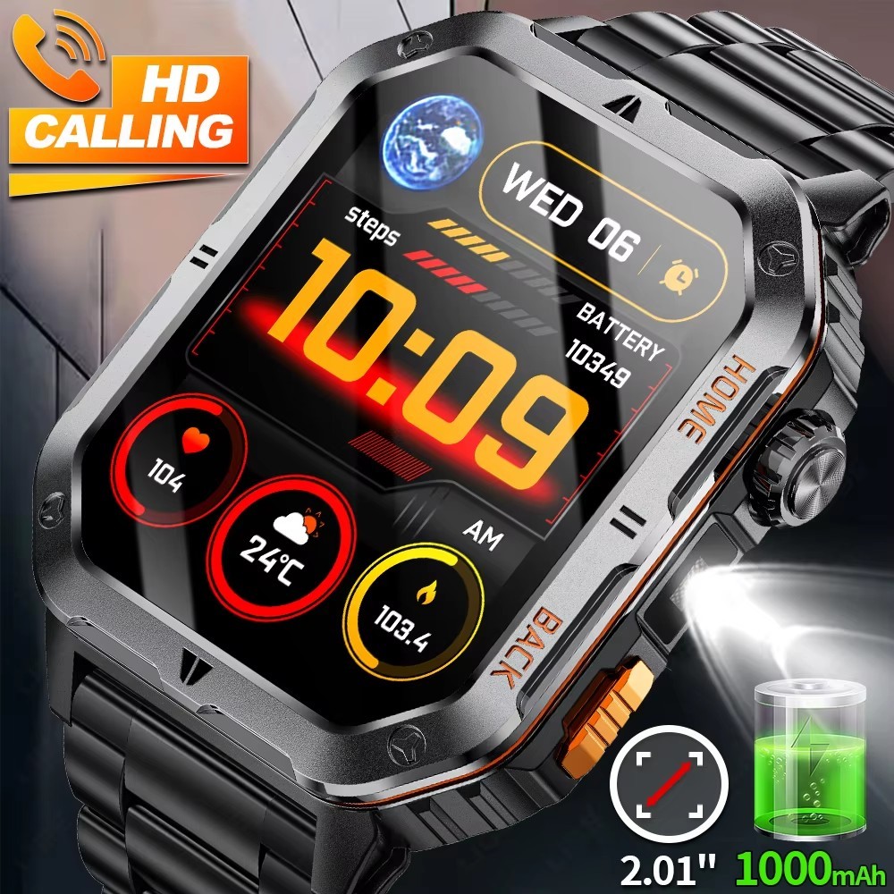 LIGE Multi-function Smart Watch 1000Mah LED Flashlight Bluetooth Call ...
