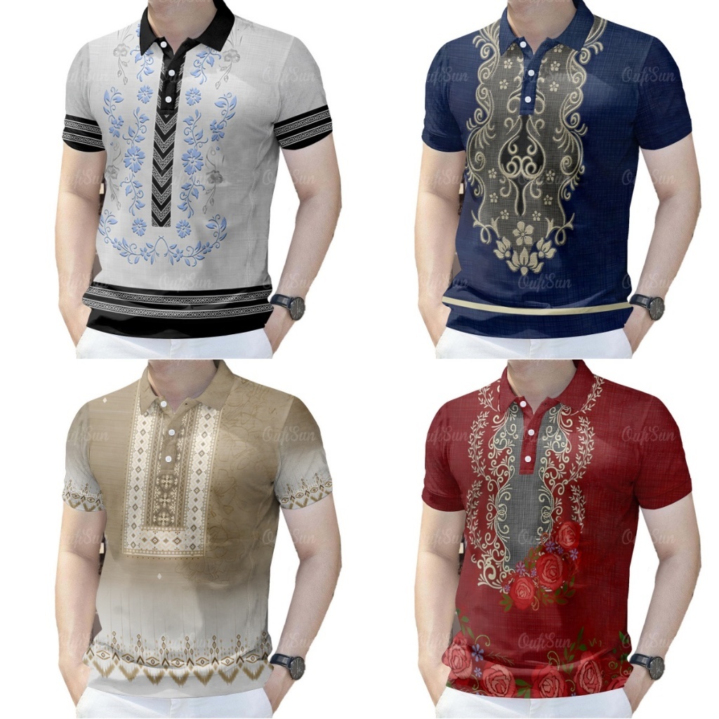 2025 Men's Summer Ethnic Style Modern Balong Polo Shirt Men's Retro ...