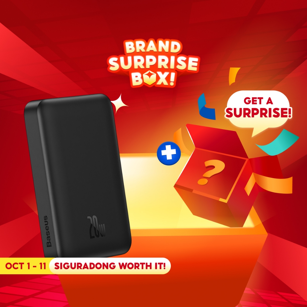 Baseus Brand Surprise Box! x Free Exclusive Stickers | Shopee Philippines