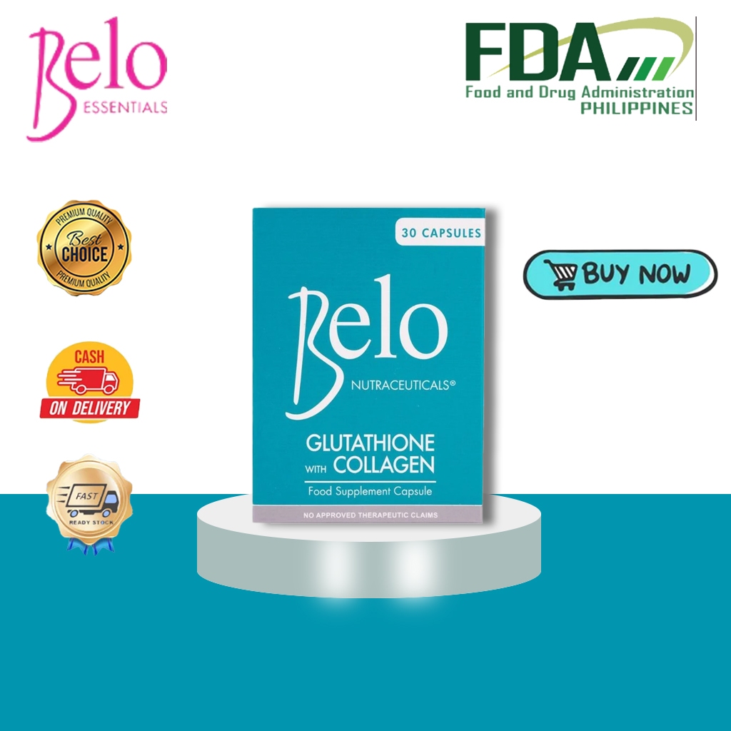 Belo Nutraceuticals Glutathione Collagen 30 Capsules Whitening Anti ...