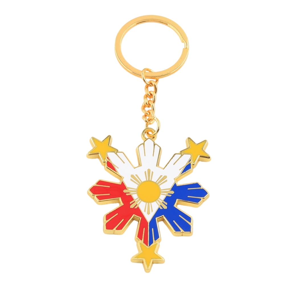 Philippine Sun and Stars Keychain Philippine National Pride Metal ...
