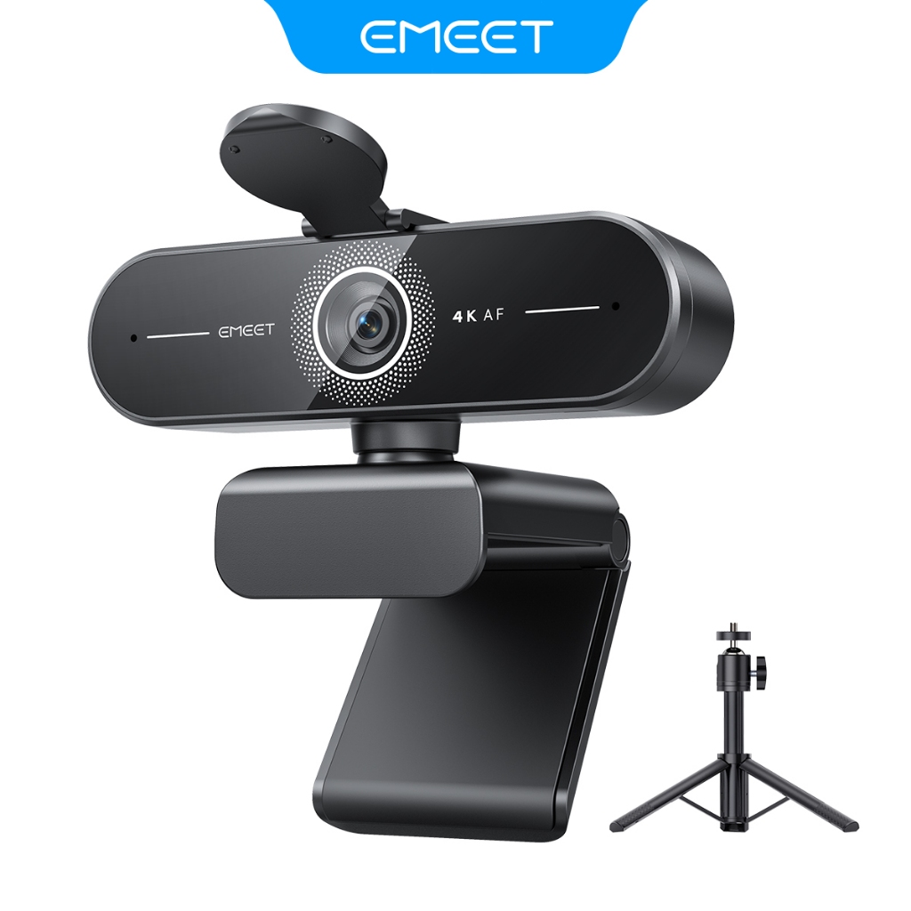 EMEET C60E 4K Webcam Kit With TD303 Tripod | For WFH, Online Meeting, Streaming | Ultra HD 4K ...