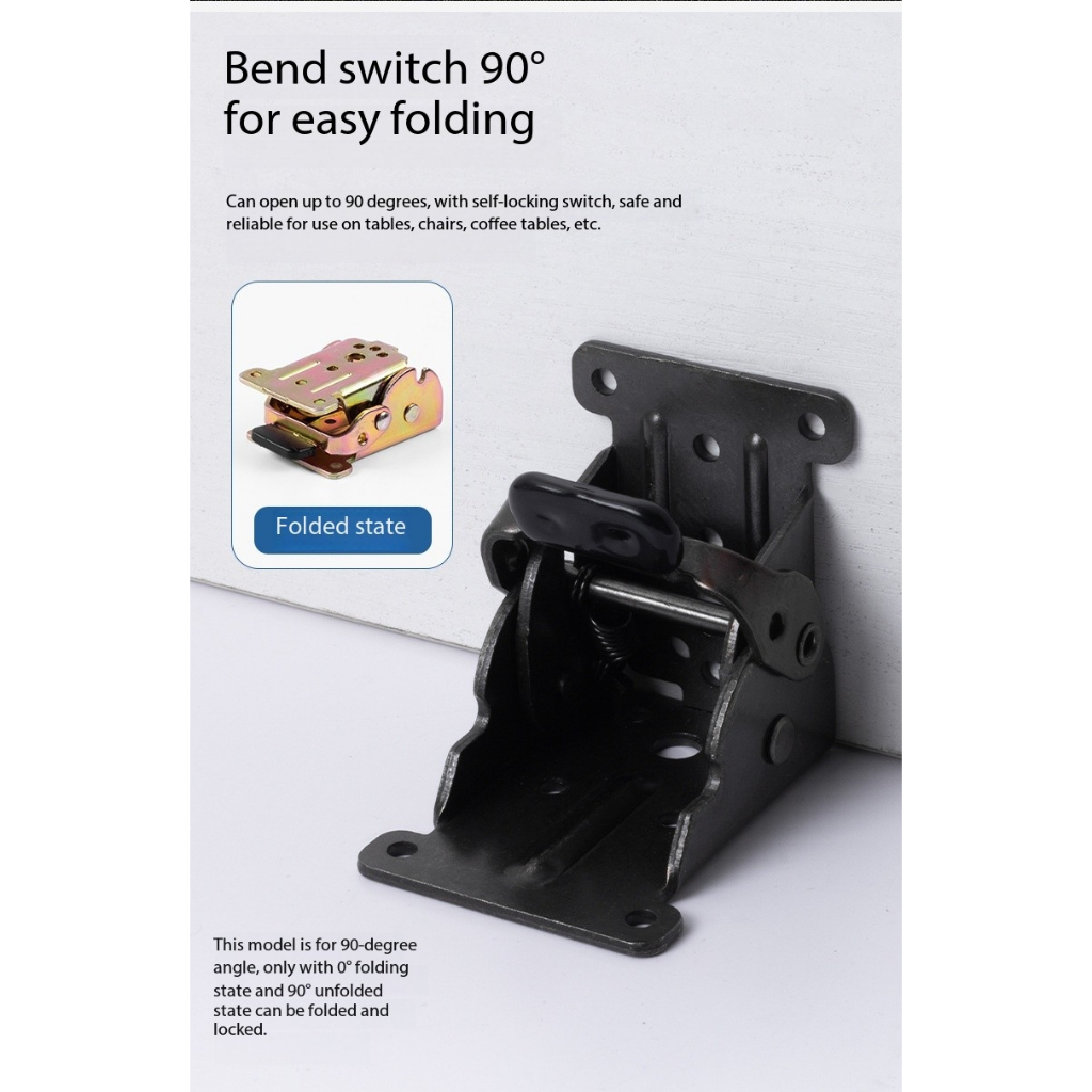 (Fast shipping) 90°-180° self-locking folding hinge table leg, coffee ...