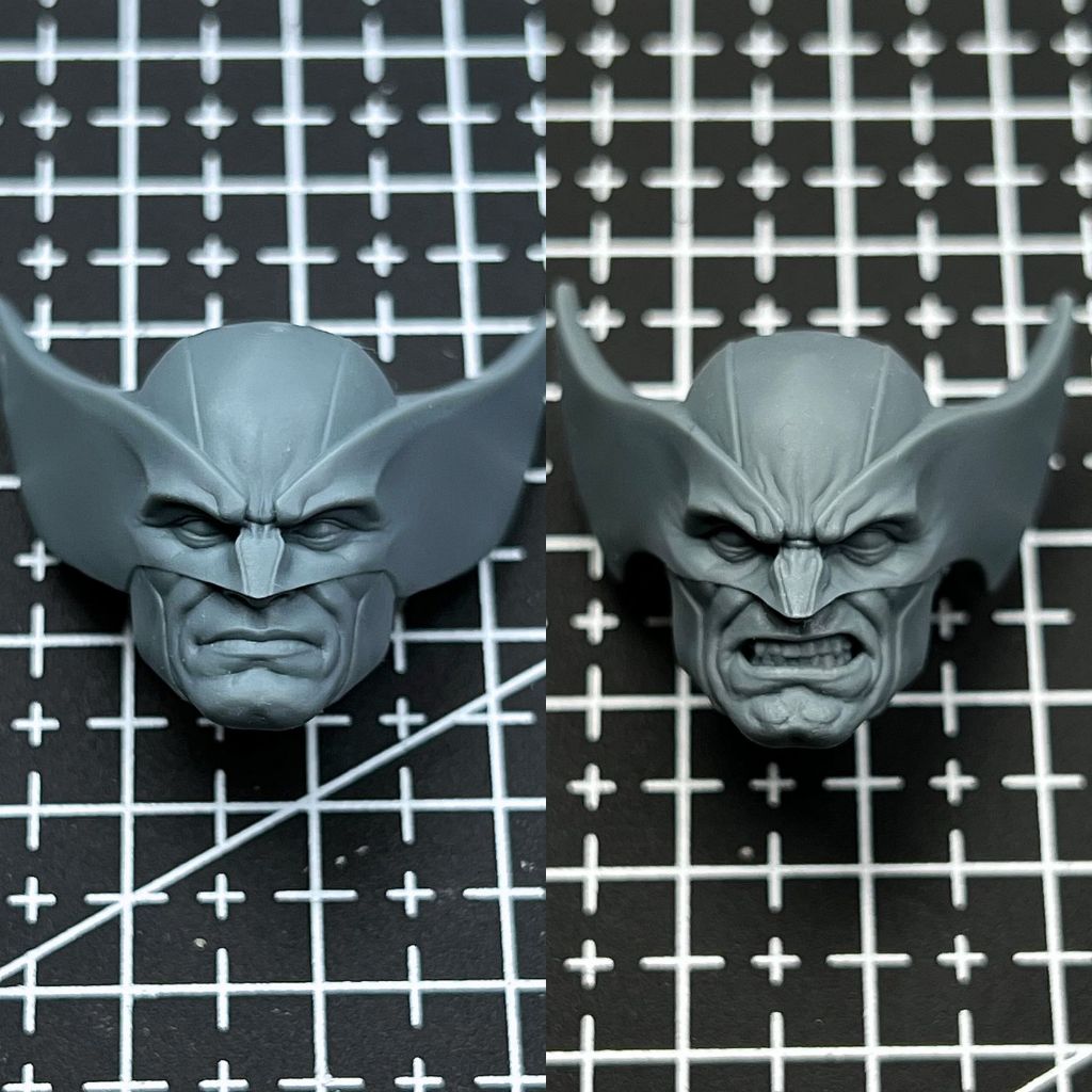 Unpainted 1/12 Scale Wolverine Logan Head Carved Model Fit For 6 inches ...