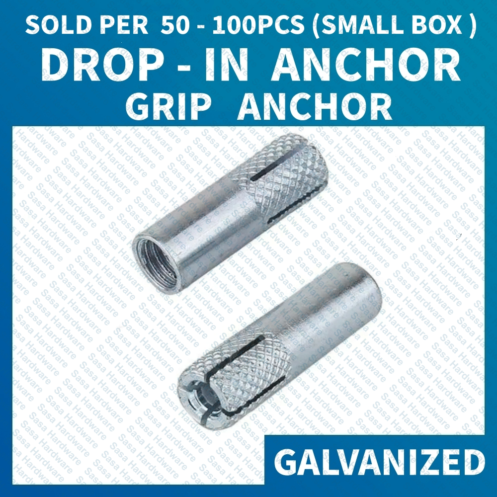 sold per box (50-100pcs) Grip Anchor / Drop-in Anchor Galvanized ...