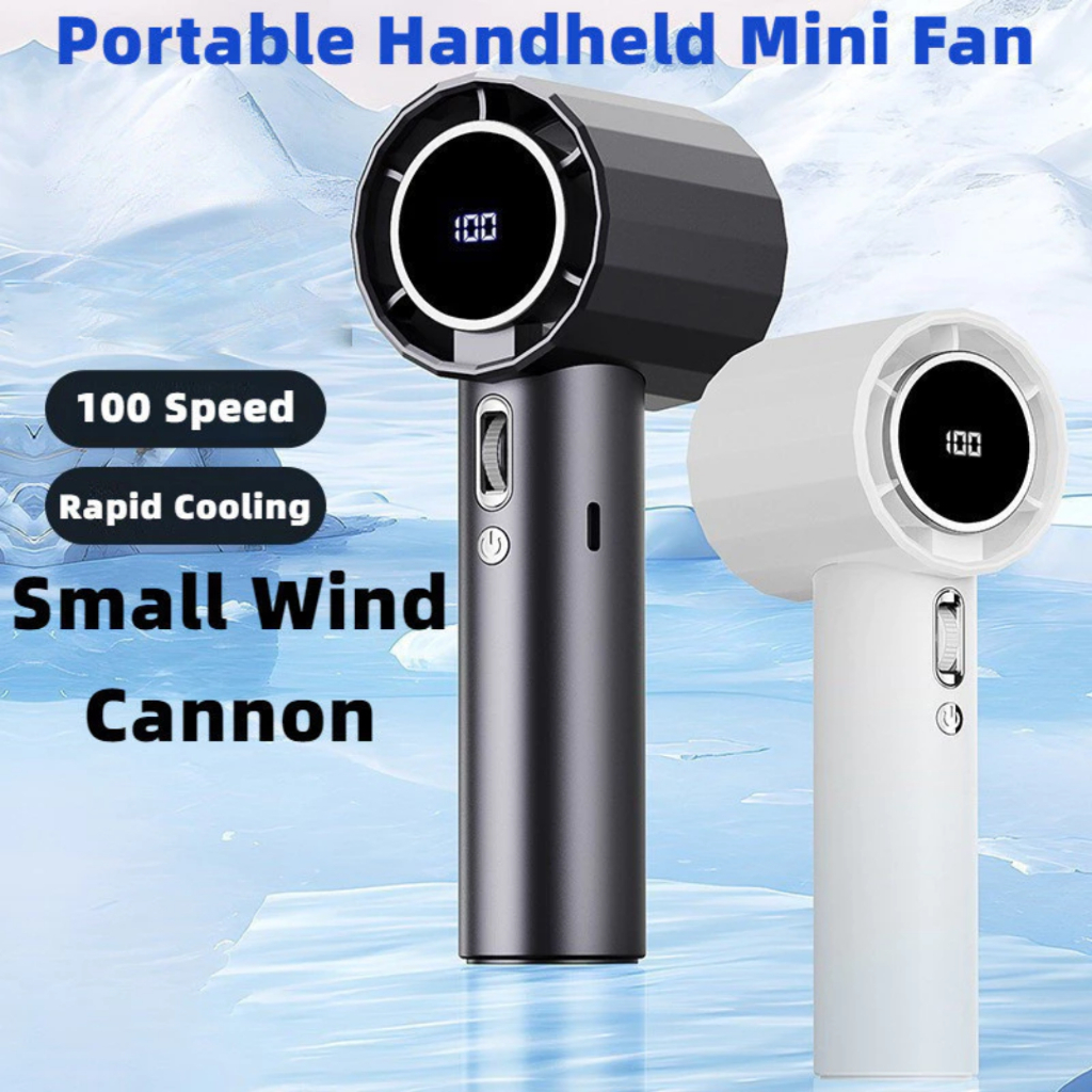 Portable Handheld Turbo Fan 6000mAh 100 Gear High-Speed Cooler ...