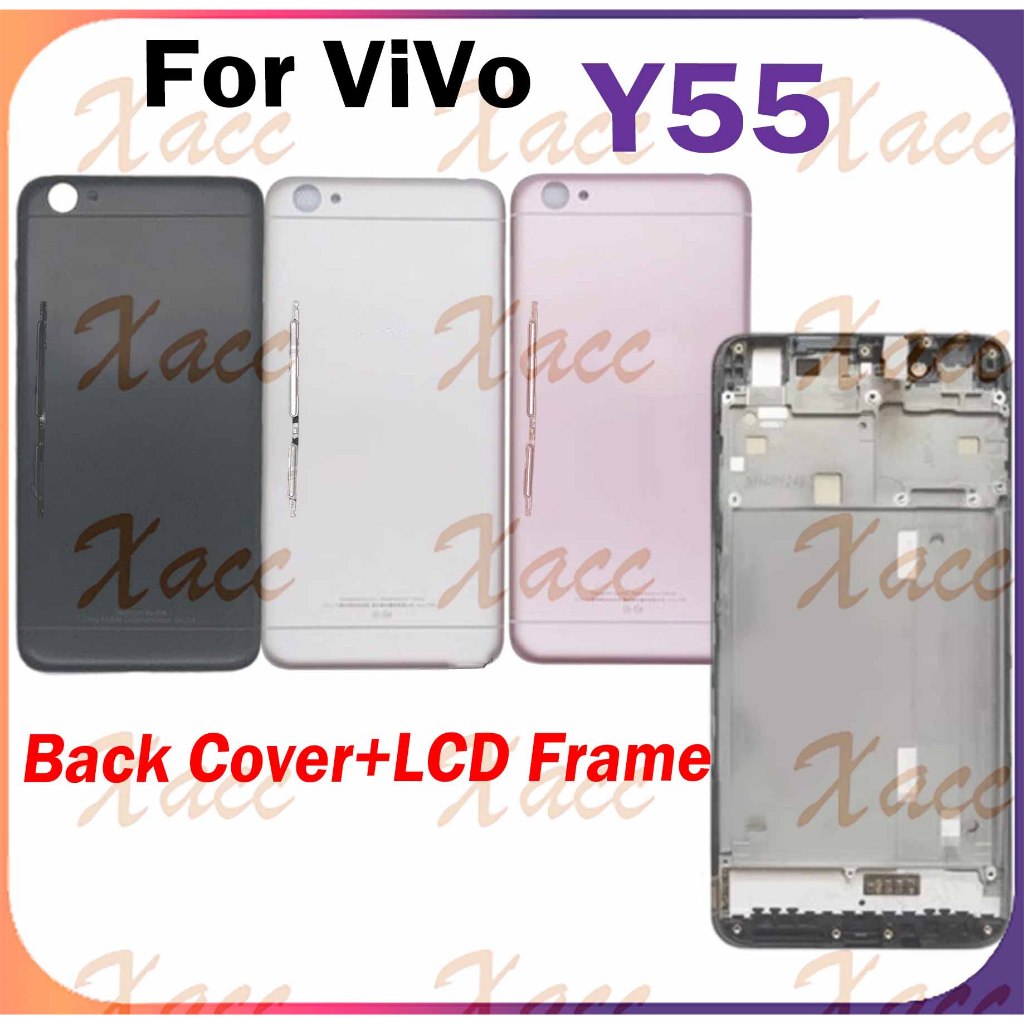 For VIVO Y55 Battery Back Cover Full Set with Middle Frame Buttons ...