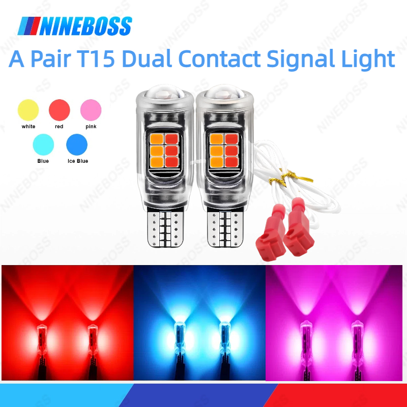 A Pair T15 Dual Contact Motorcycle Signal Light W16W Parking Light ...