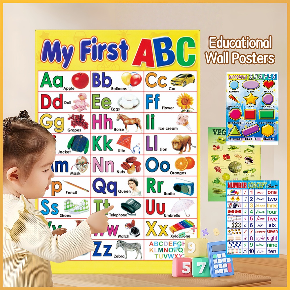 BIG size Educational Poster Charts (Cardboard) Chart For Kid ...