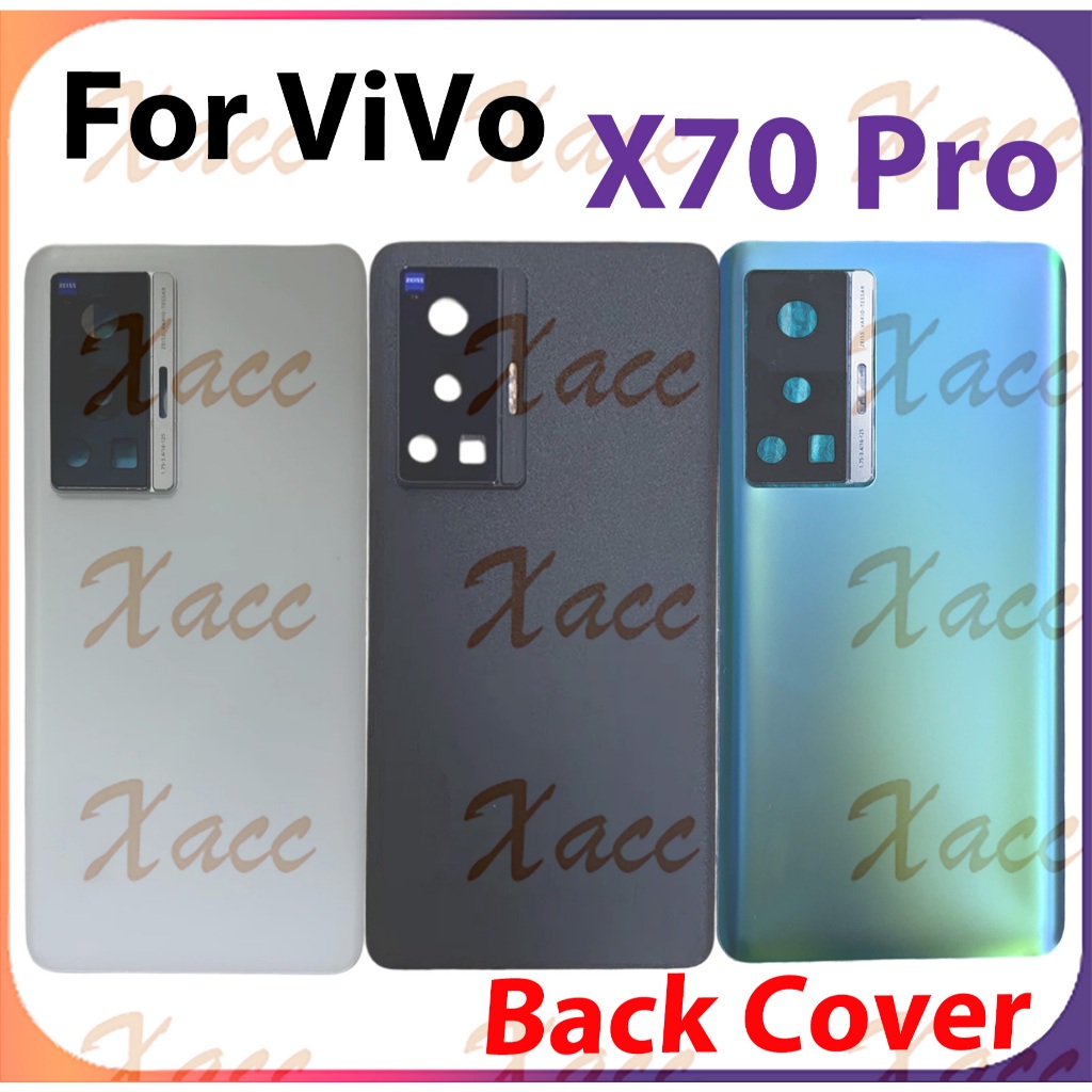 For VIVO X70 PRO Battery Back Cover Full Set with Camera Lens Frame ...