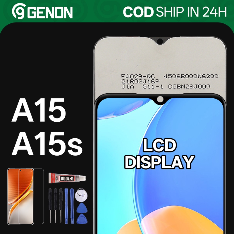 Genon IPS LCD for Oppo A15 / A15s LCD Display Touch Screen with Frame ...