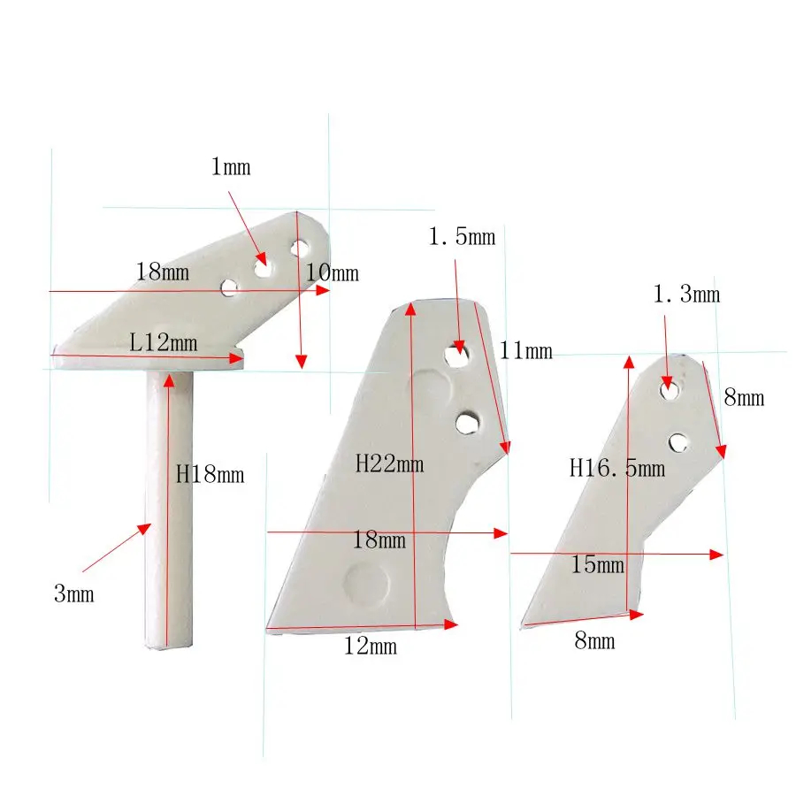 20 Pcs Nylon Horns 12x12 3 Hole 2 Hole RC Airplanes Parts Electric ...