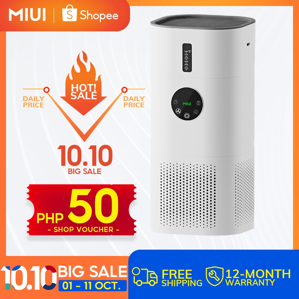 MIUI Air Purifier & Humidifier 2-in-1 Triple HEPA Filtration Removes ...