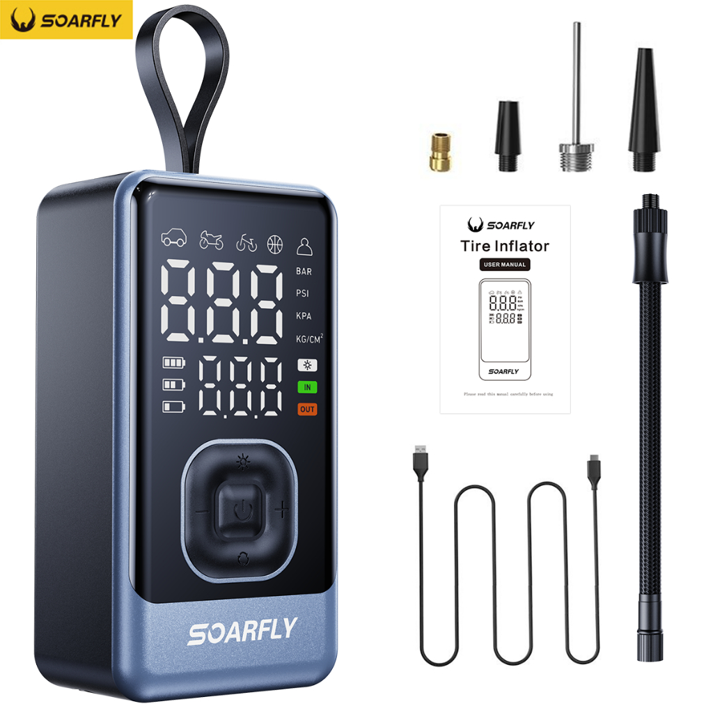 SOARFLY 2025 3in1 150PSI Portable Tire Inflator 150psi Digital Wireless ...