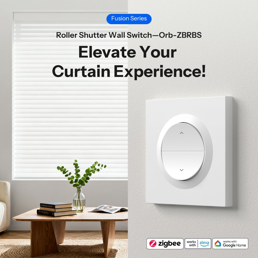 SONOFF MINI-ZBRBS-E Fusion Series Zigbee Smart Roller Shutter Wall Switch Orb-ZBRBS Precise ...