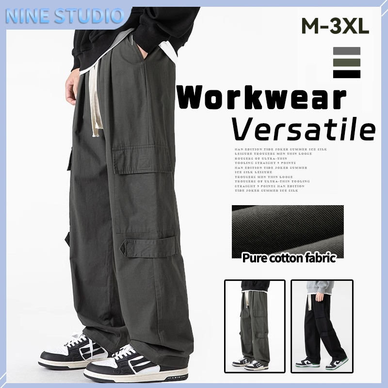 Cargo Pants For Men YZK Plus Size Baggy Pants Korean Streetwear Pants ...