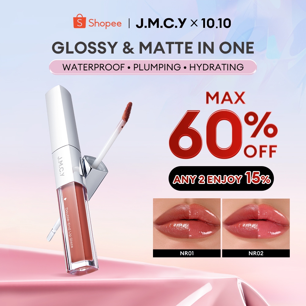 【12 COLORS】JMCY 3 in 1 Lipstick Double Effect Matte Gloss 48H Transfer ...
