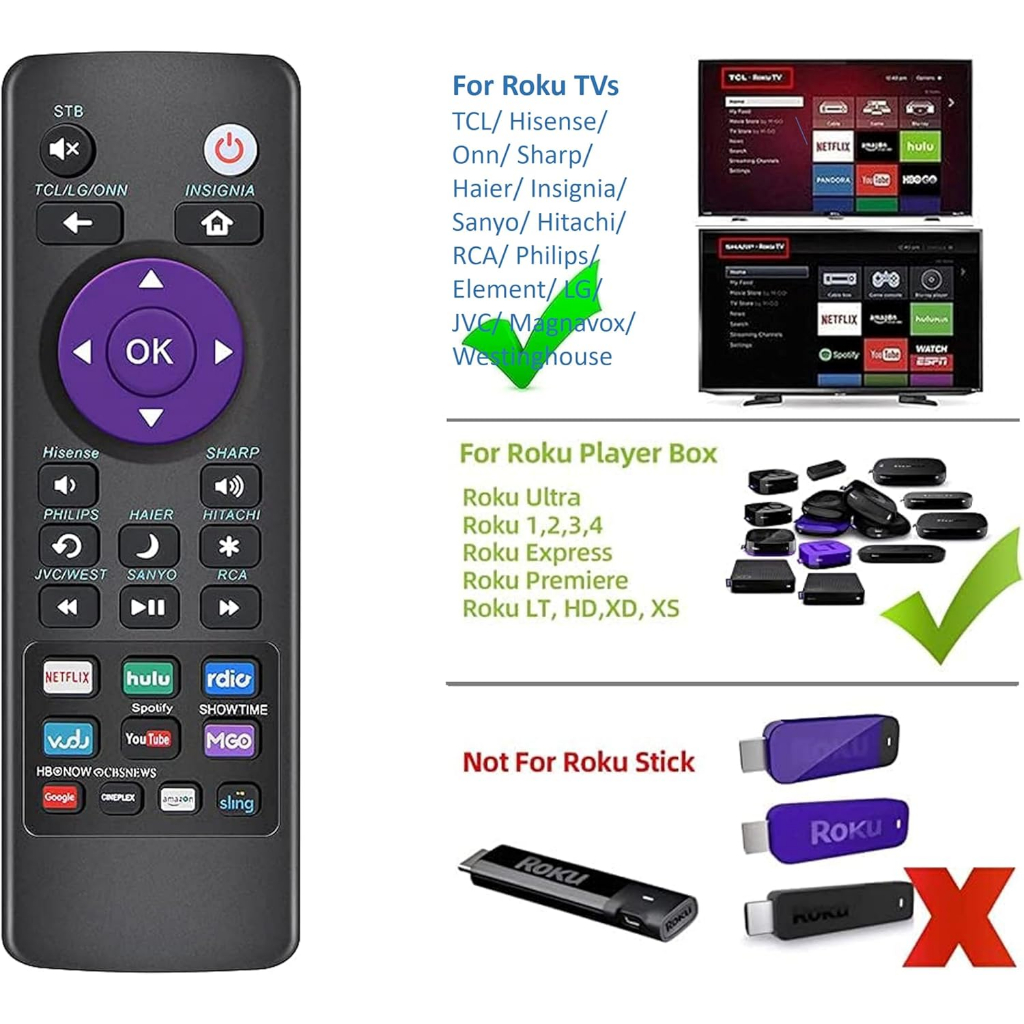 New ROKU controller TV Remote control roku-T1107B | Shopee Philippines